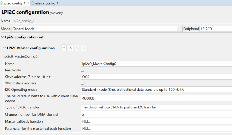 Re: S32k146 I2C DAM configuration - NXP Community