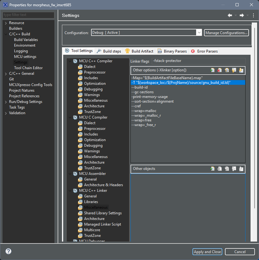 How to resolve linker warnings in custom linker section - NXP Community