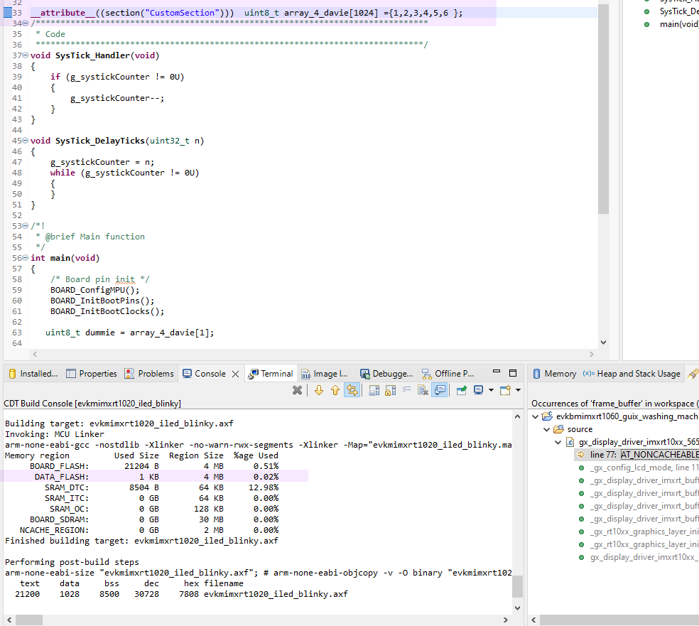 Solved How Do You Store And Use A Const Variable In Flash In Rt1021 Nxp Community