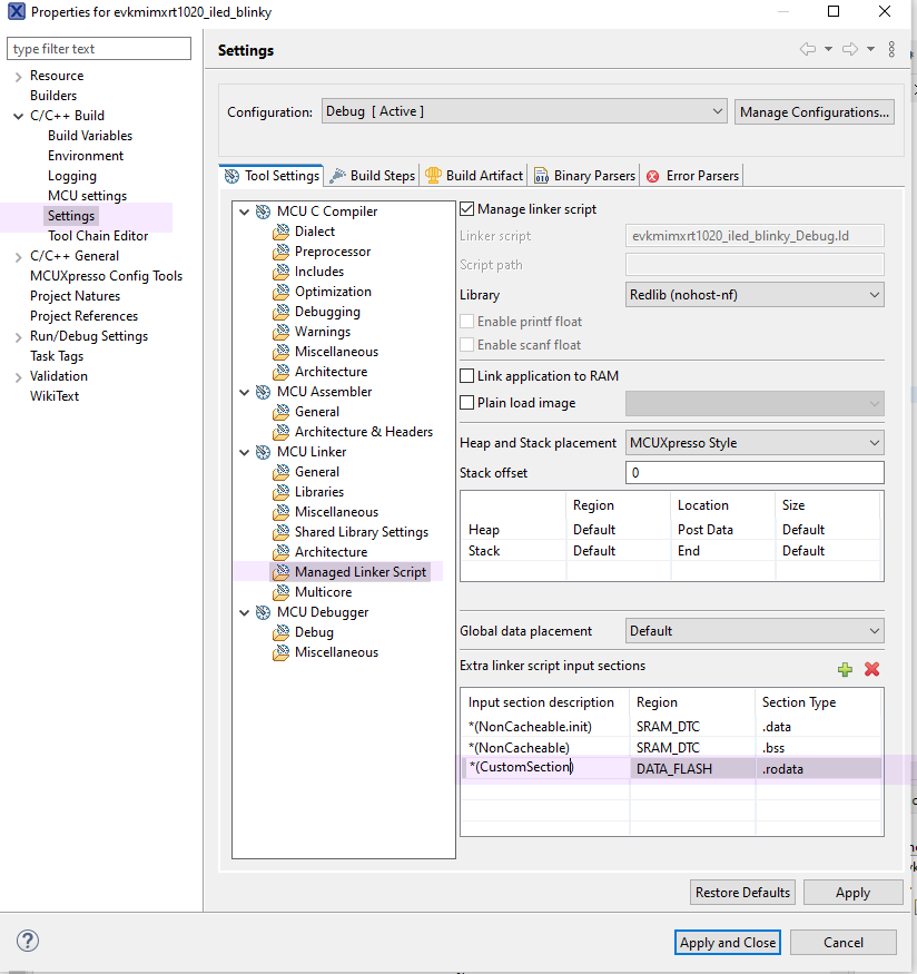 Solved: Re: How do you store and use a const variable in flash in RT1021 - NXP Community