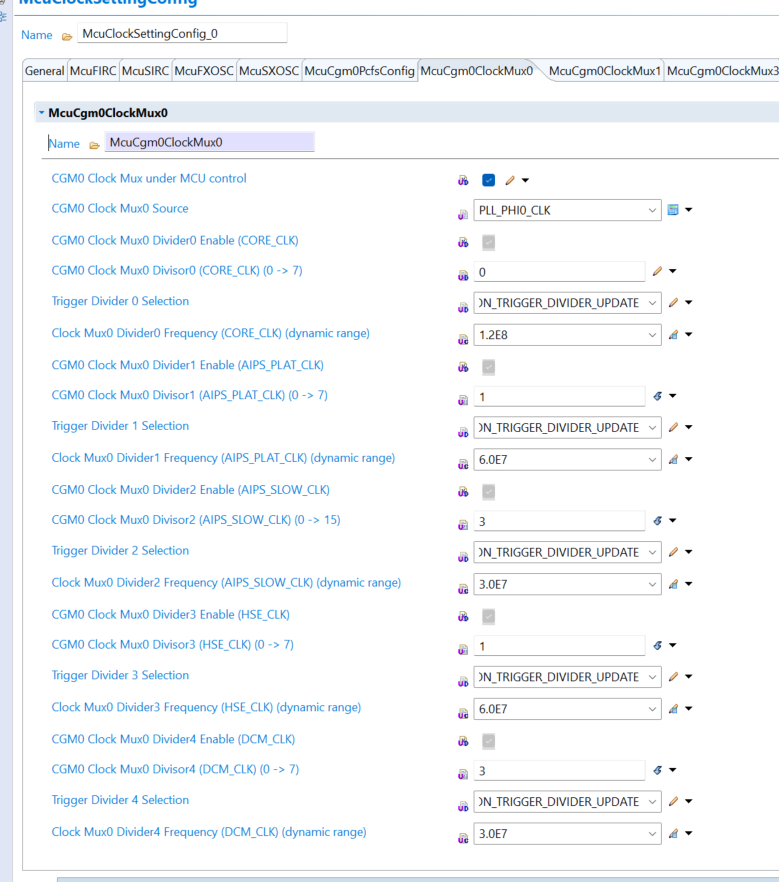 [RTD400 MCAL 3] K312 MCU clock system configuration - NXP Community