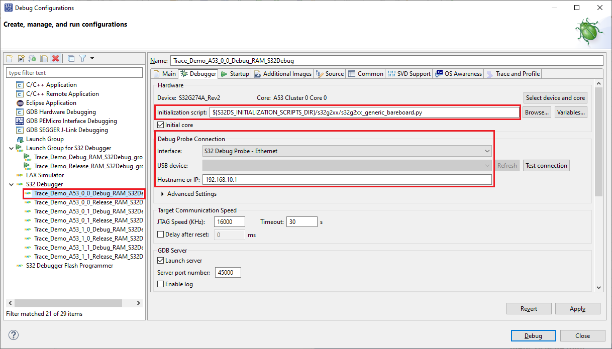 HOWTO: Start Trace with S32 Debugger and S32 Debug Probe on S32G2xx - NXP Community