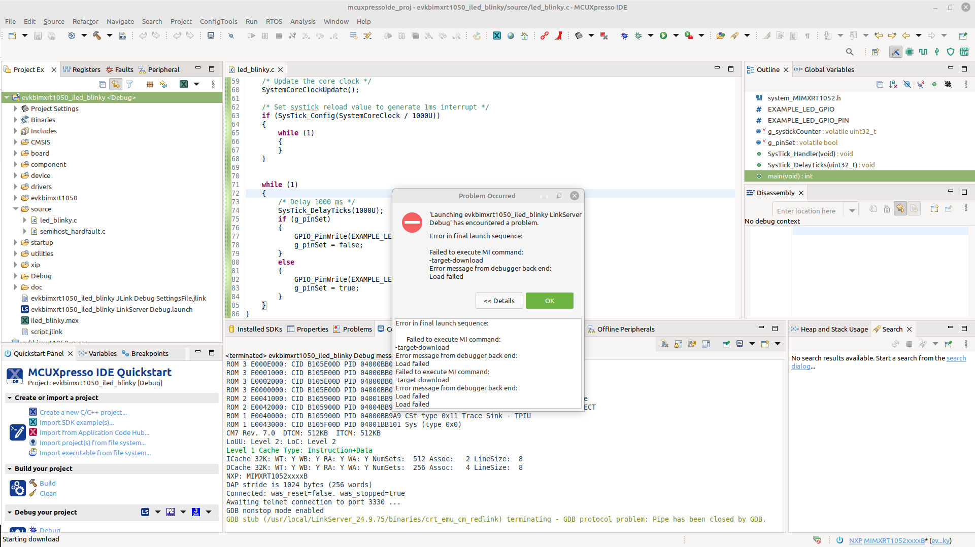 How To Execute Code From Sdram In Mimxrt1050evkb Nxp Community