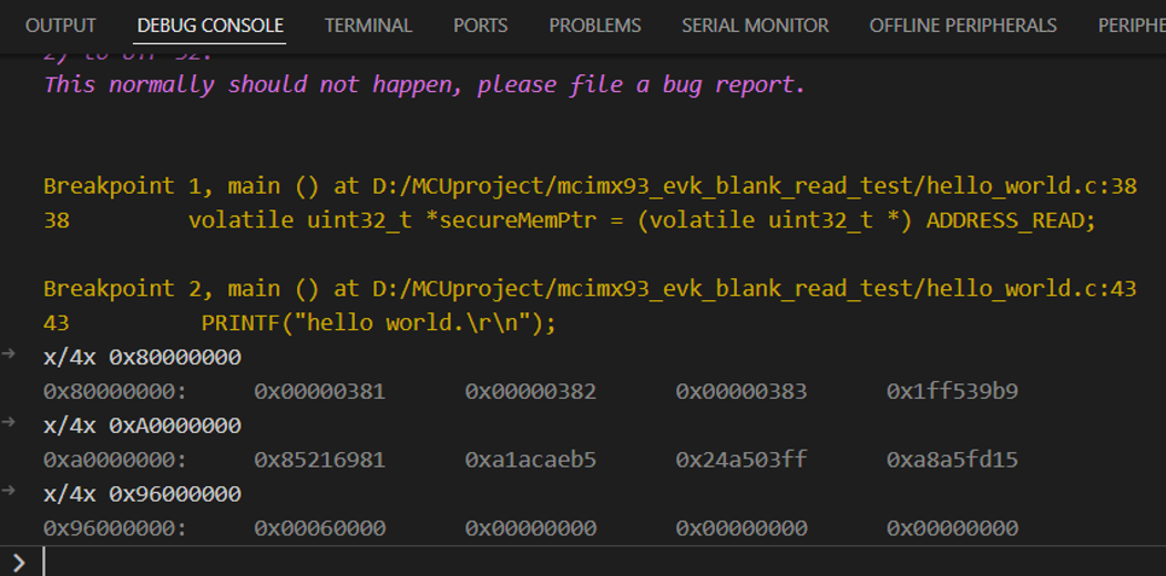 Re: HardFault When Reading DRAM on i.MX93 Cortex-M33 Core - NXP Community