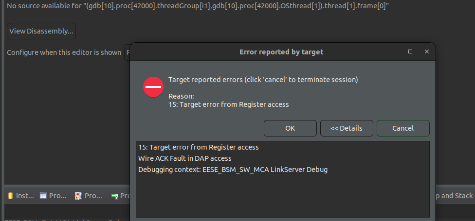 Debug Error on OCRAM - NXP Community