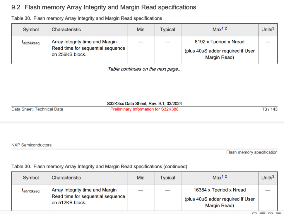 S32K3: Data Flash read timing for 1 byte - NXP Community