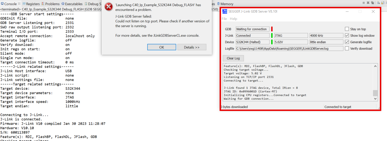Re: C40_Ip Flash Drive example DEBUG - NXP Community
