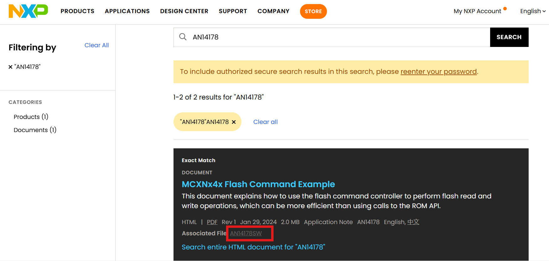 Solved: Where can I download source code for AN14178(MCXNx4x Flash Command Example)? - NXP Community