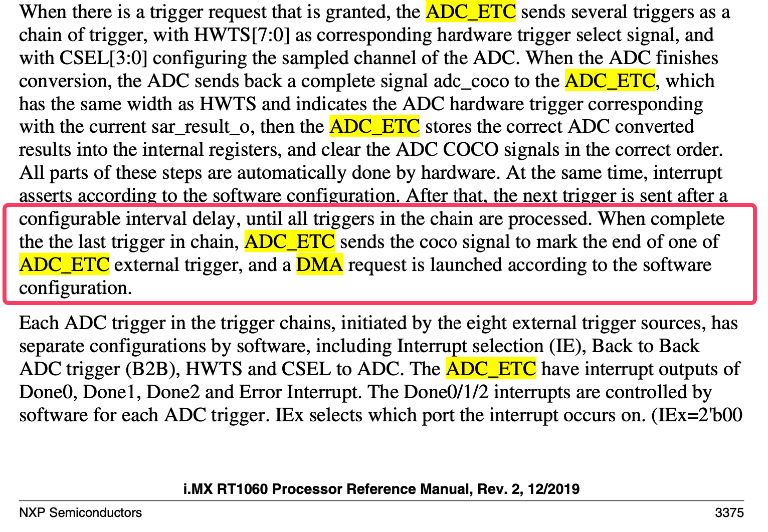 Using ADC_ETC with EDMA, automatic transfer start? - NXP Community