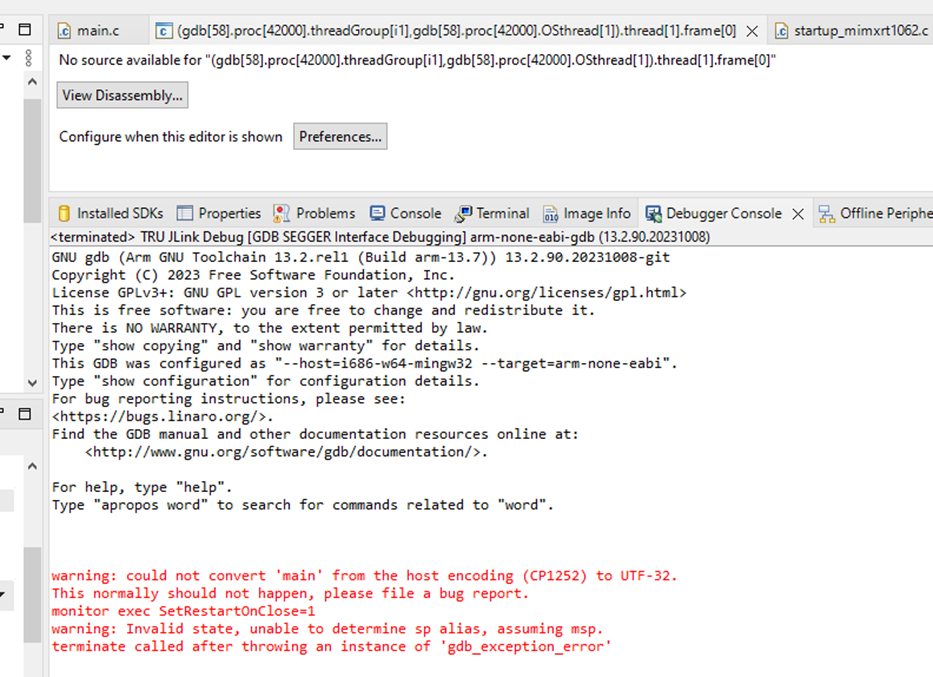 MCUXpresso and MCU-LINK PRO in J-Link emulation mode will not flash i.MX RT1062 - NXP Community