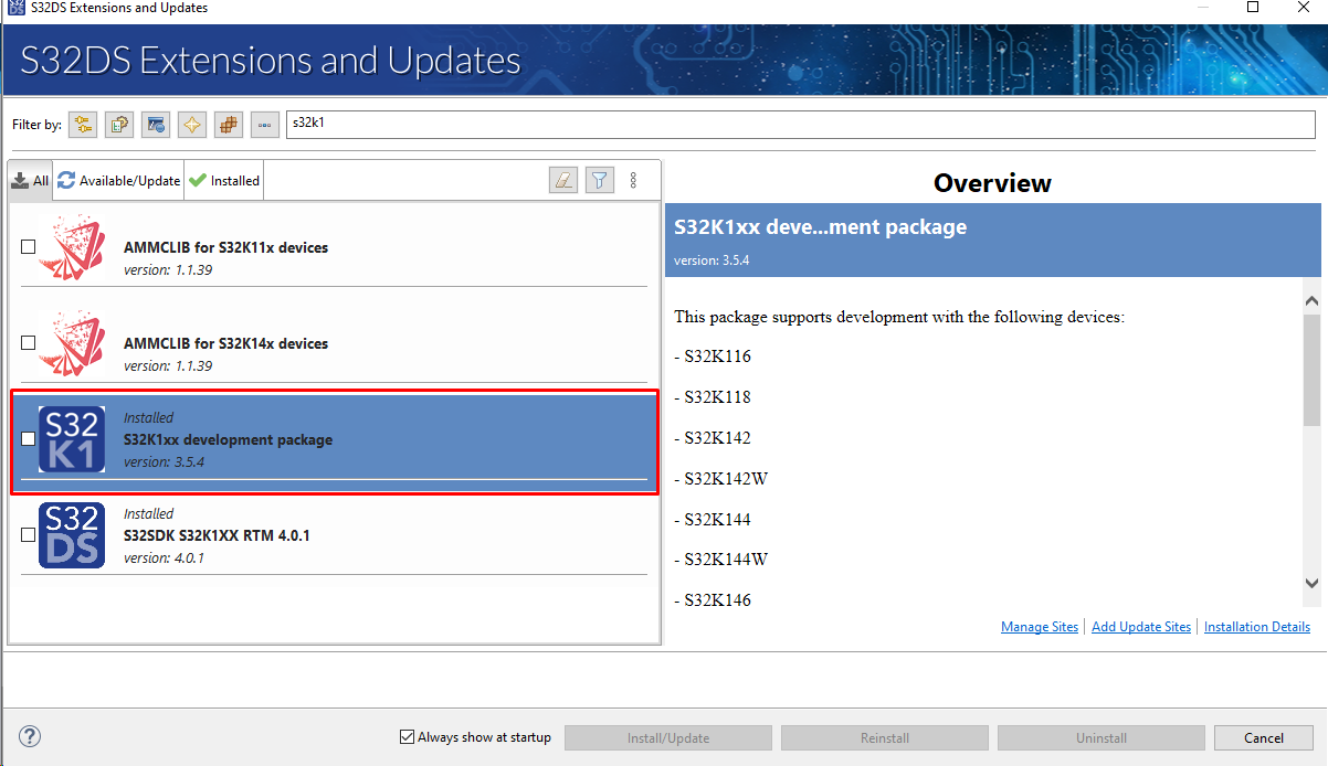S32K1xx development package installation problem - NXP Community