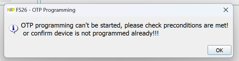 How to program FS26 with KITFS26SKTEVM evaluation board - NXP Community