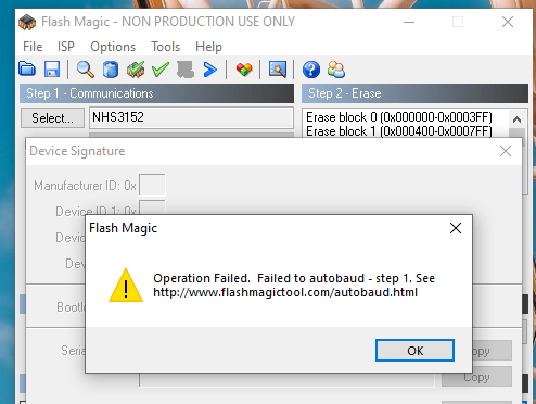 MCU-LINK as ISP/SWD with Flash Magic don't work for NHS3152 - NXP Community