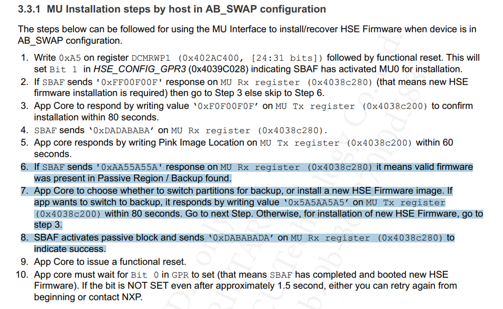 Solved: S32K3_The MU installation AB_SWAP process of HSE is incorrect ...