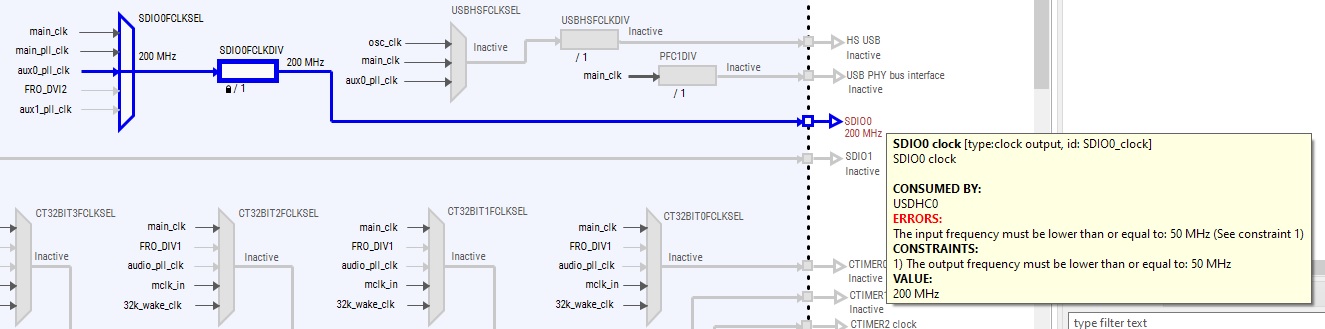 Solved: Clocks tool limits SDIO clocks to 50MHz for RT595 - NXP Community