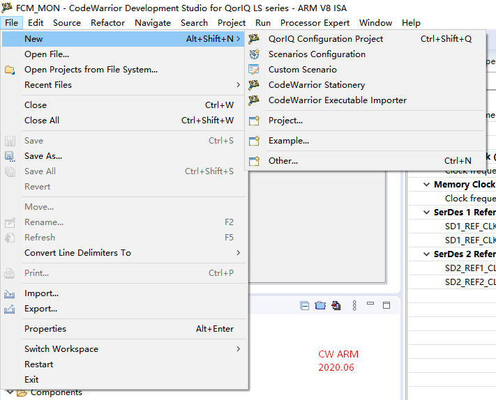How to build a LS1017A processor project using CodeWarrior for ARM v8 2020.06 - NXP Community