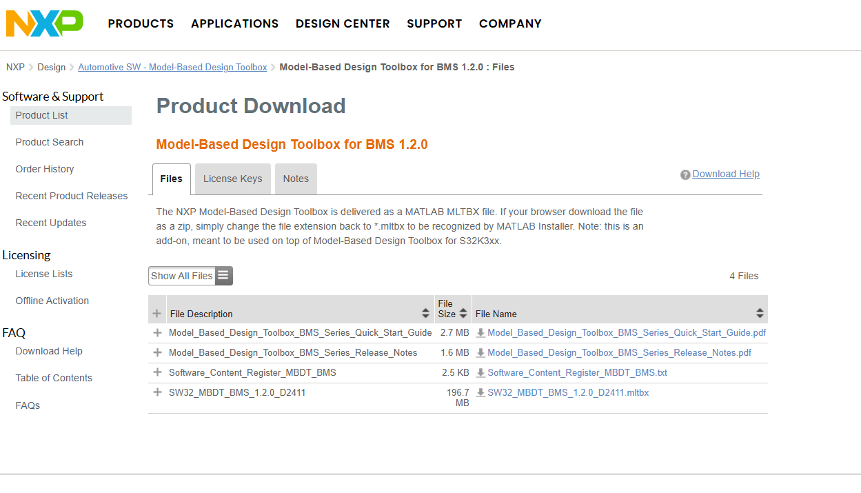 Download link for Model-Based Design Toolbox for BMS v1.2.0 - NXP Community
