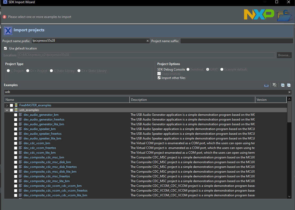porting User-Defined Class USB Device on LPC55S28 - NXP Community