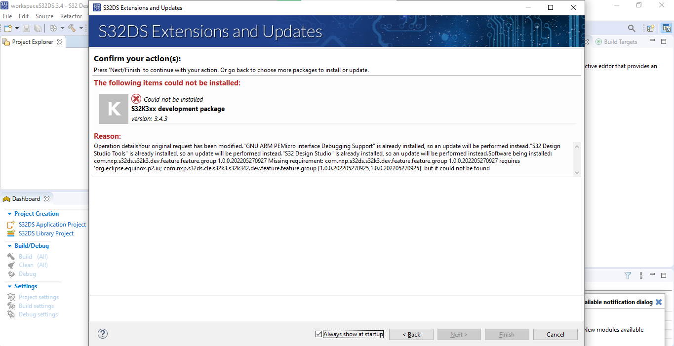 S32k Design Studio 3.4 version Example project Import Problem - NXP ...
