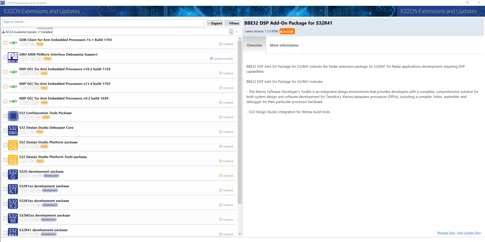 S32G Design Studio build project from the example is not displaying ...