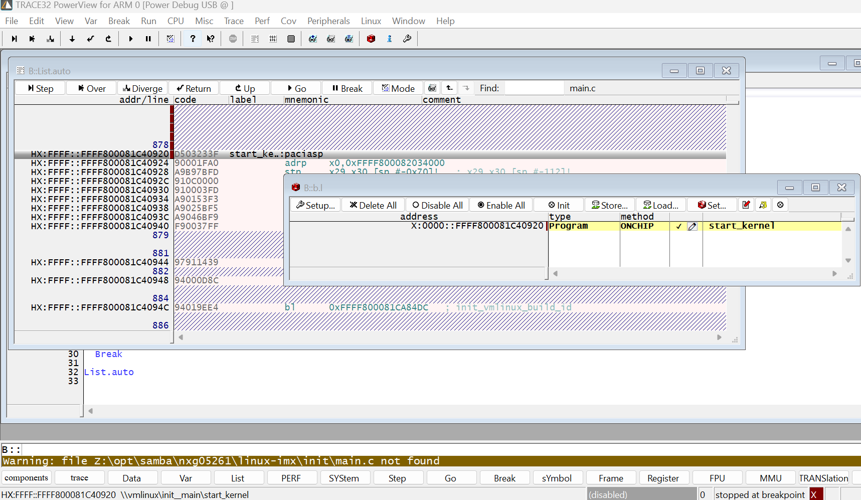Debug Linux running on i.MX93EVK with Lauterbach TRACE32 - NXP Community