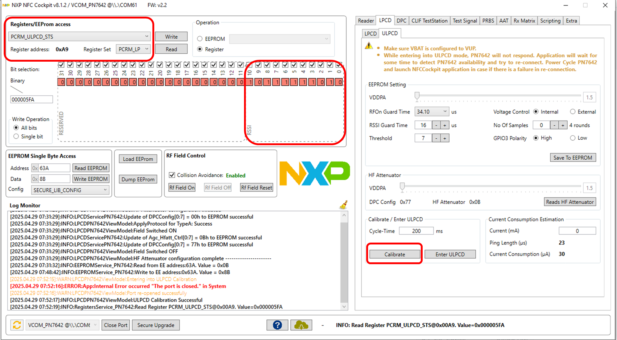 PN7642 - ULPCD evaluation in NFC Cockpit - NXP Community