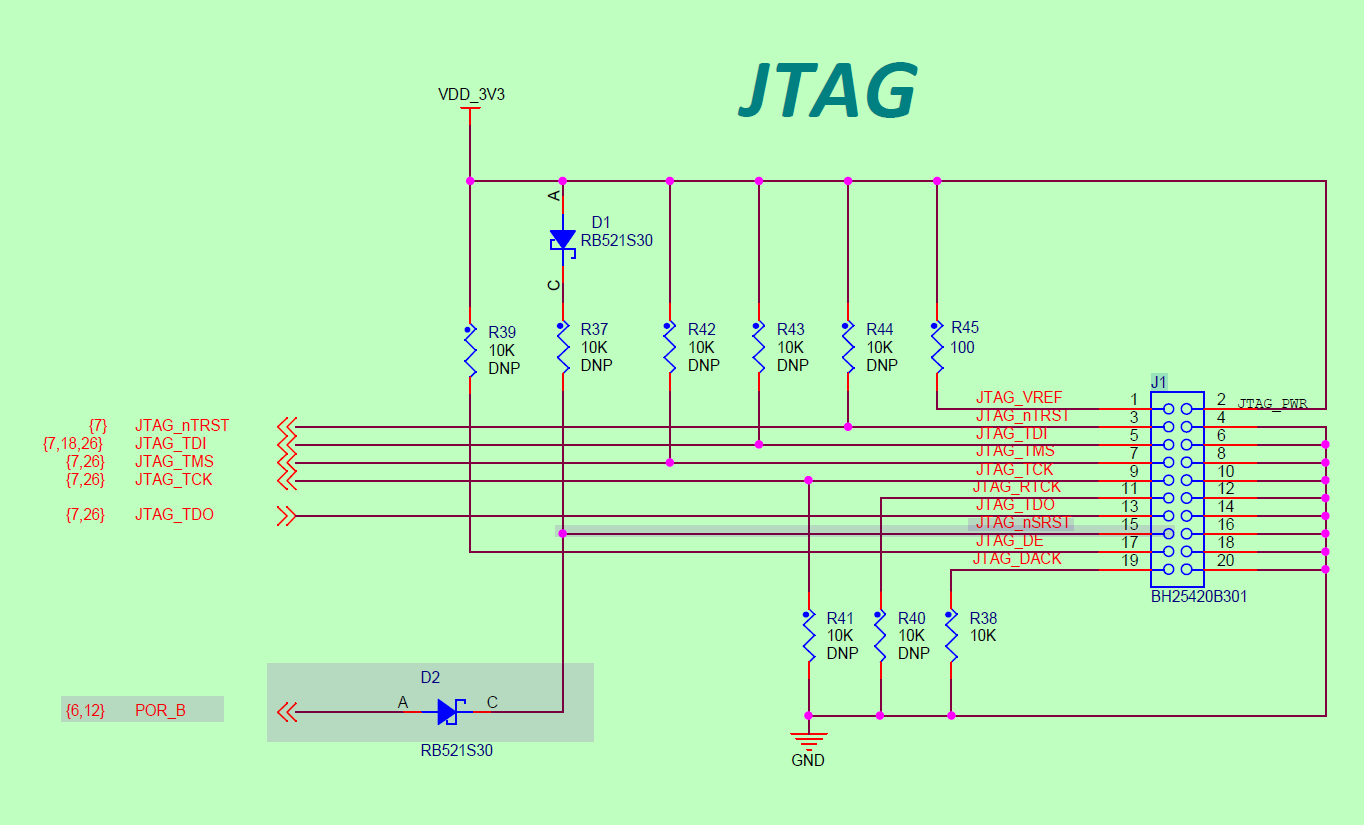 MIMXRT1166 - 10-pin JTAG connector and reset - NXP Community