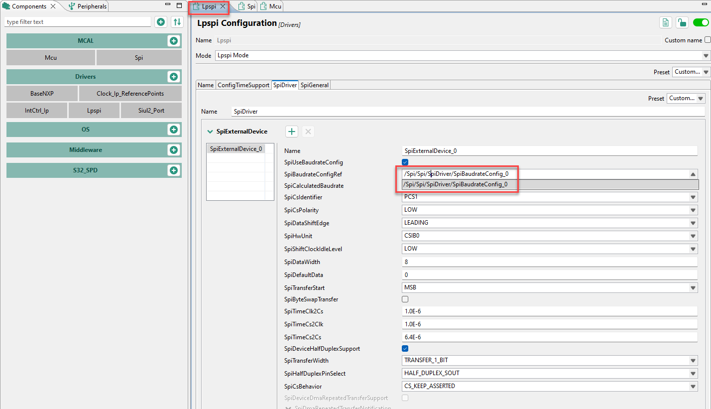 S32K3xx SpiBaudrateConfigRef set - NXP Community