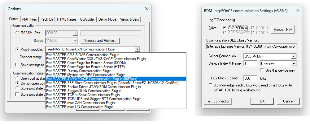 Solved: Help Setting Up FreeMASTER Communication via P&E Micro Multilink on MC56F81666 DSC - NXP ...