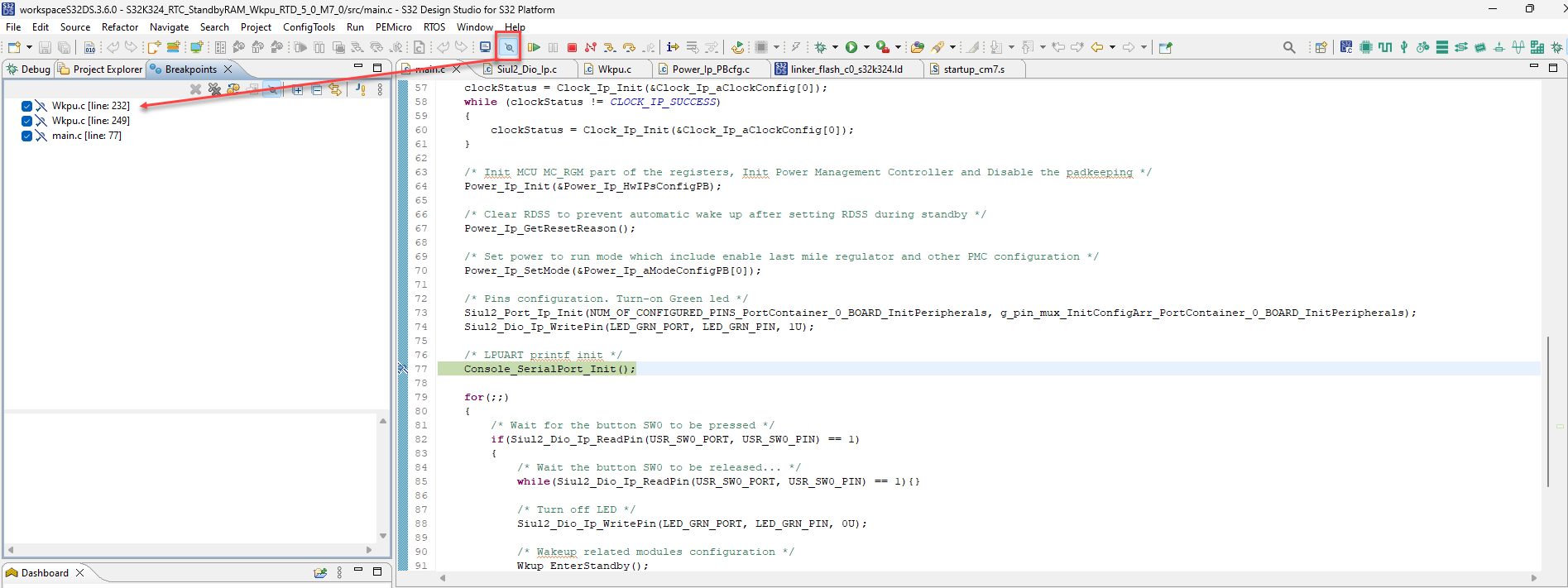 Solved: S32 Design Studio breakpoint problem - NXP Community