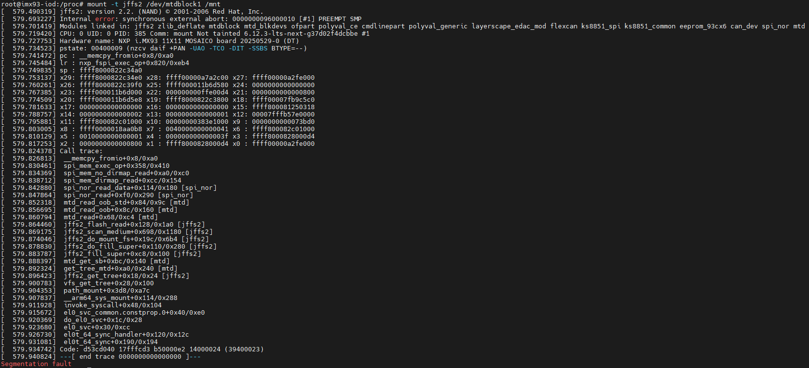 Issue mounting SPI-NOR Flash in Linux on custom board based on iMX93 - NXP Community