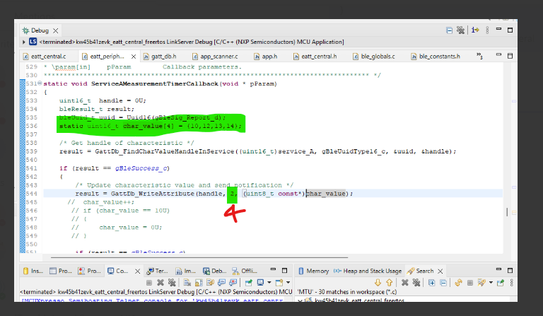 Re: BLE sample code issue with custom services - NXP Community