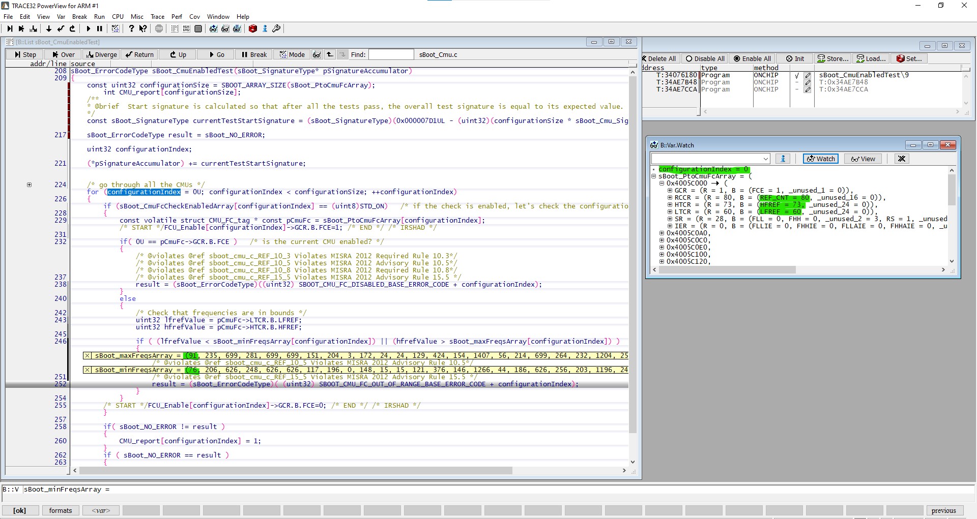 Safety Sboot Failure Transition and reference clock count - NXP Community