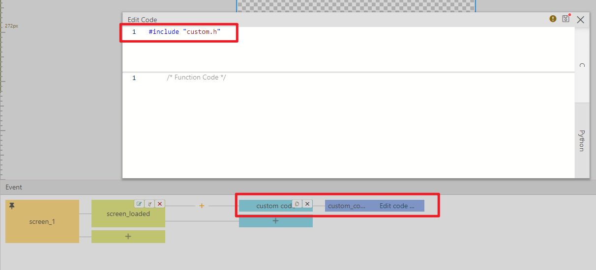 How can I ensure that the custom. h header file is automatically included in each generated file ...
