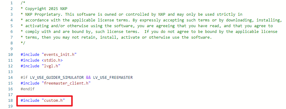 How can I ensure that the custom. h header file is automatically included in each generated file ...