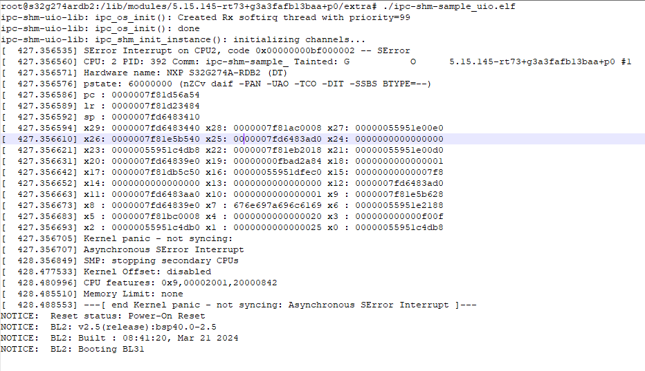 Issue with NXP S32G274A RDB2 - IPCF - NXP Community