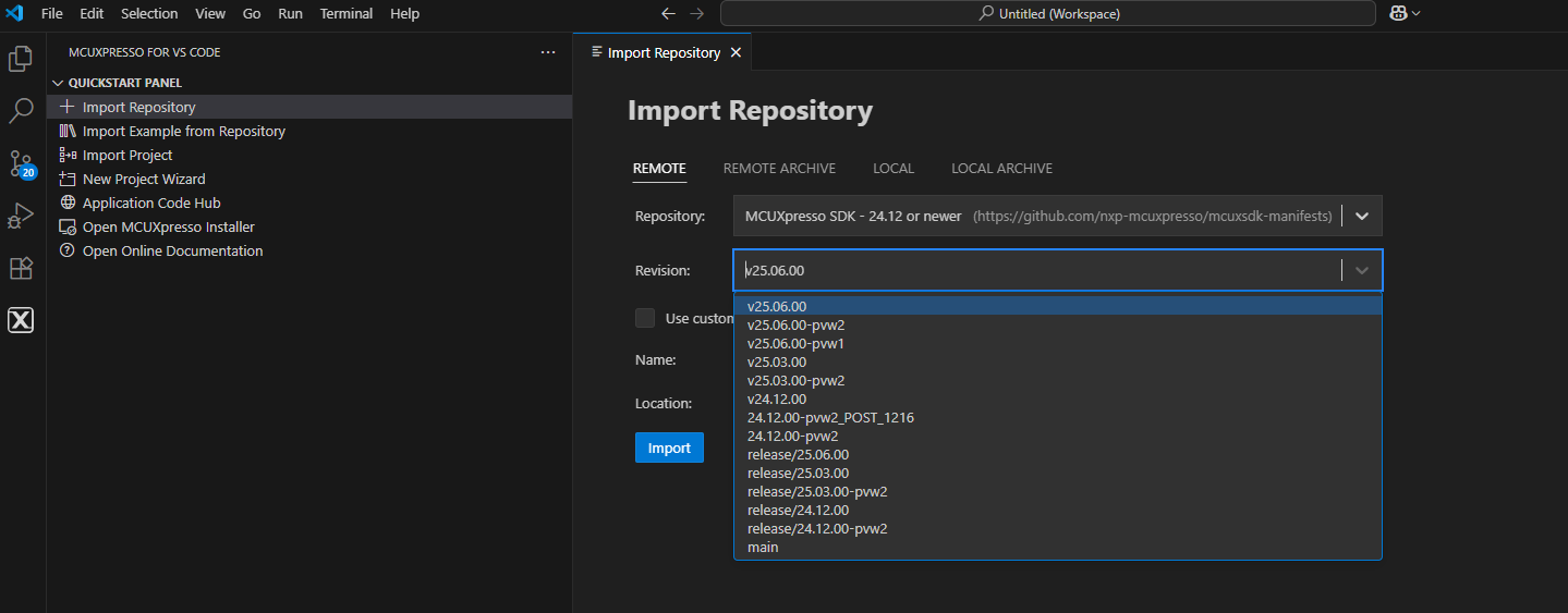[MCUXSDK] How to use GitHub SDK for KW4x, MCXW7x, MCXW2x - NXP Community