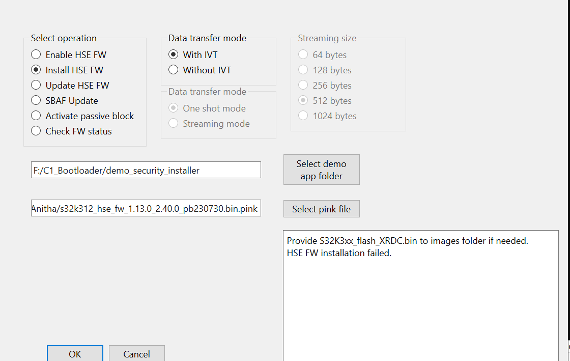 Solved: Re: Facing issues with HSE Firmware on nxp s32k312 - NXP Community