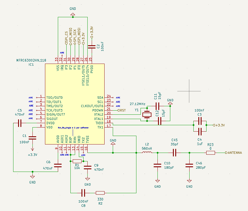 MFRC630 single ended antenna matching - NXP Community