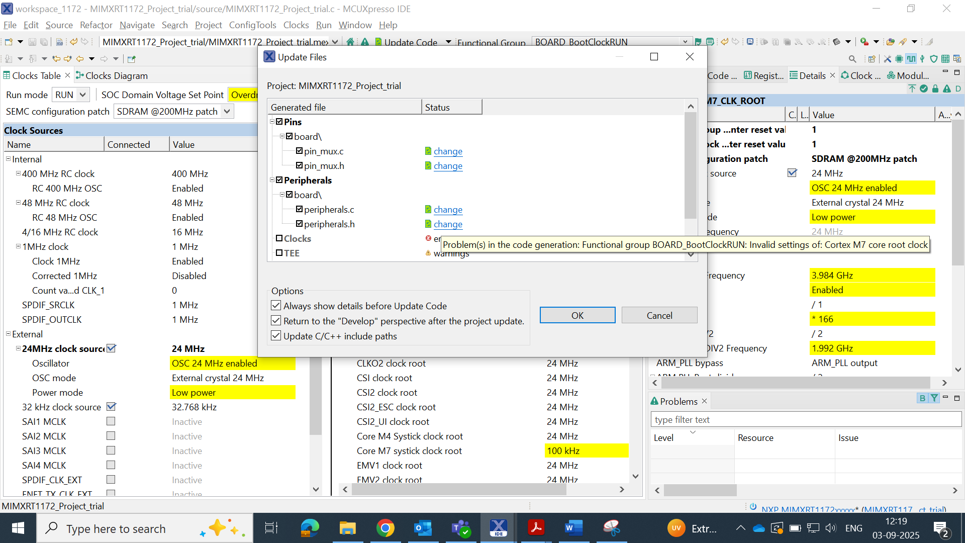 Clock config for RT1172 - NXP Community