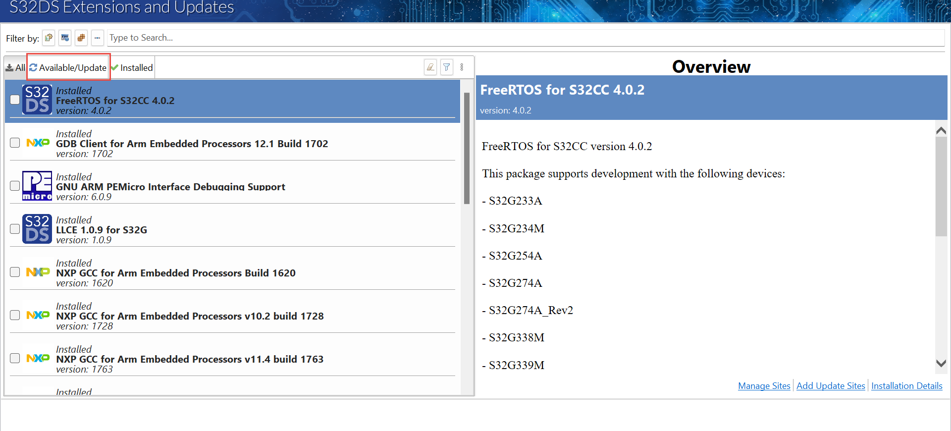 Solved: Re: RTD installation ERROR in S32DS for S32G274ARDB2 - NXP Community