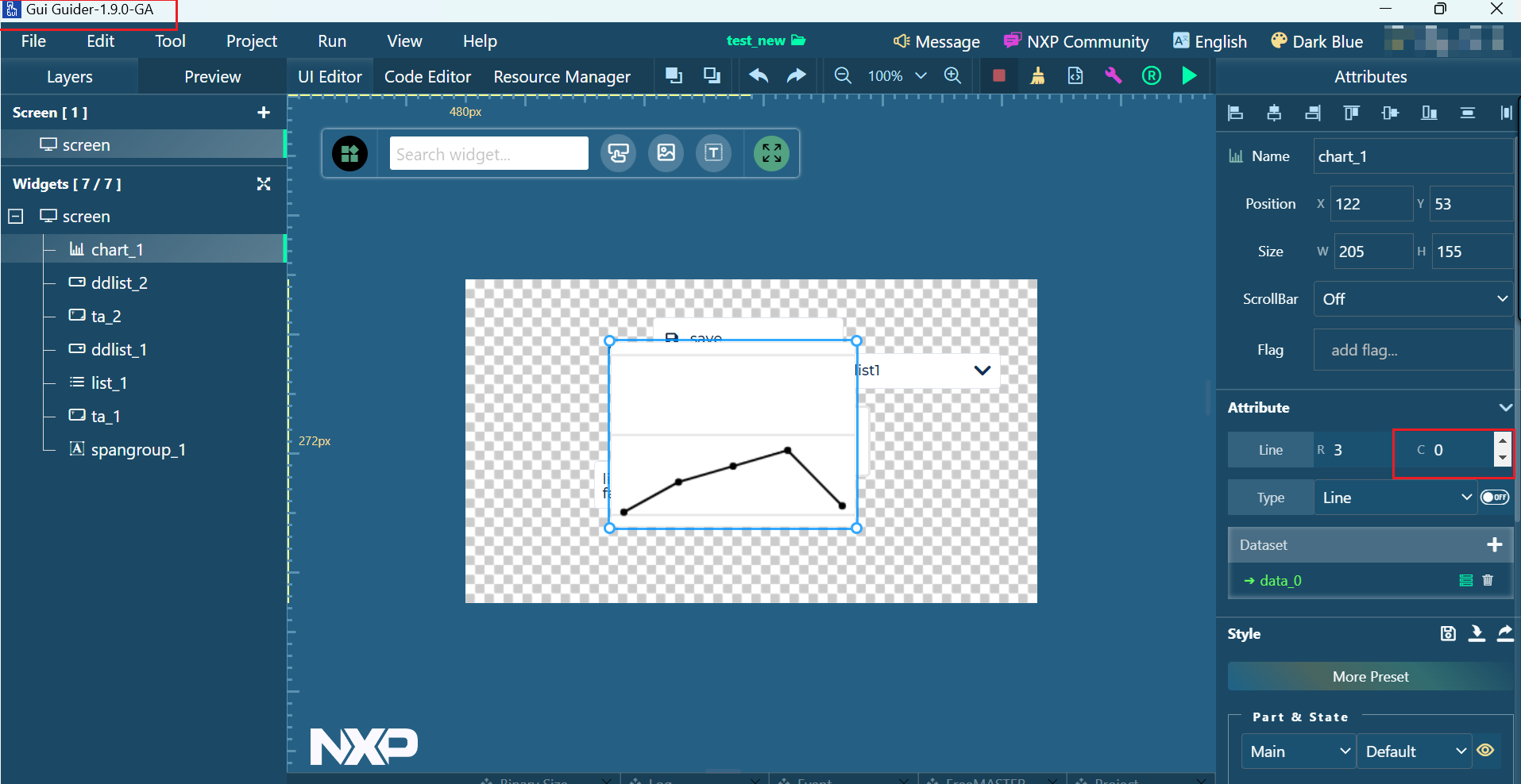 gui guider 1.10.0 chart bug - NXP Community