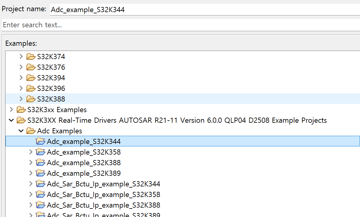 Solved: S32k344 example code build error - NXP Community