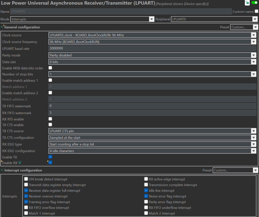 Solved: UART overrun error occurs when set rx fifo watermark - NXP ...
