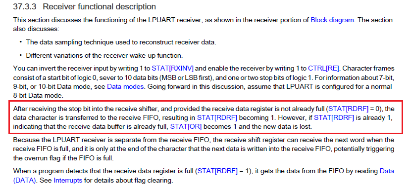 Solved: UART overrun error occurs when set rx fifo watermark - NXP ...