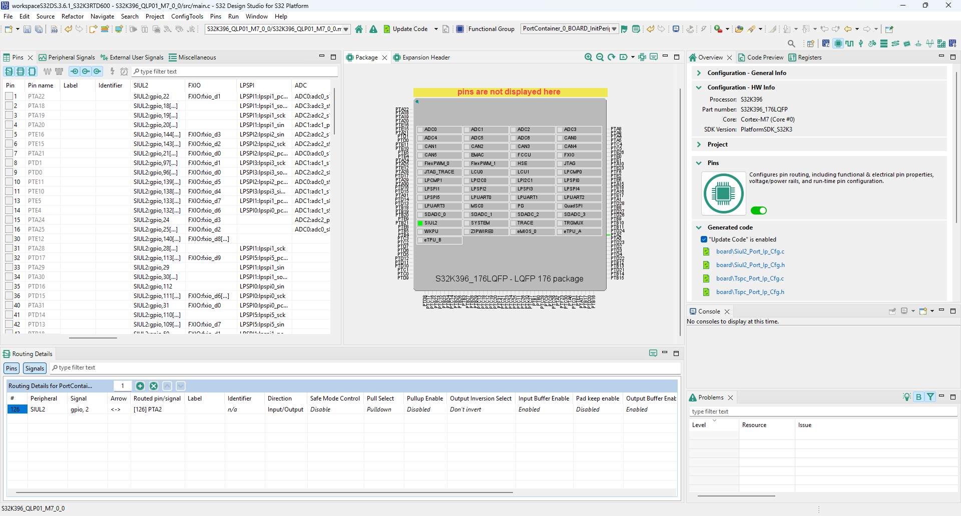 Solved: Re: S32 Design Studio v3.6.x and S32K39x Pins tool for LQFP ...