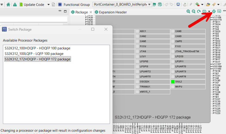 How to Switch S32K3xx MCU Package with S32 Design Studio for S32 ...