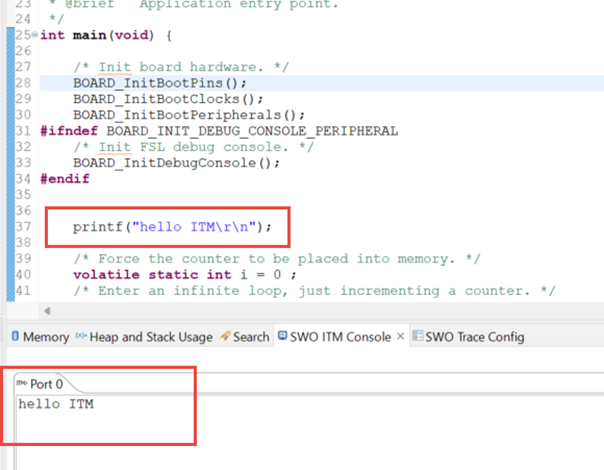 ITM vs. UART Printing on MCUXpresso IDE - NXP Community