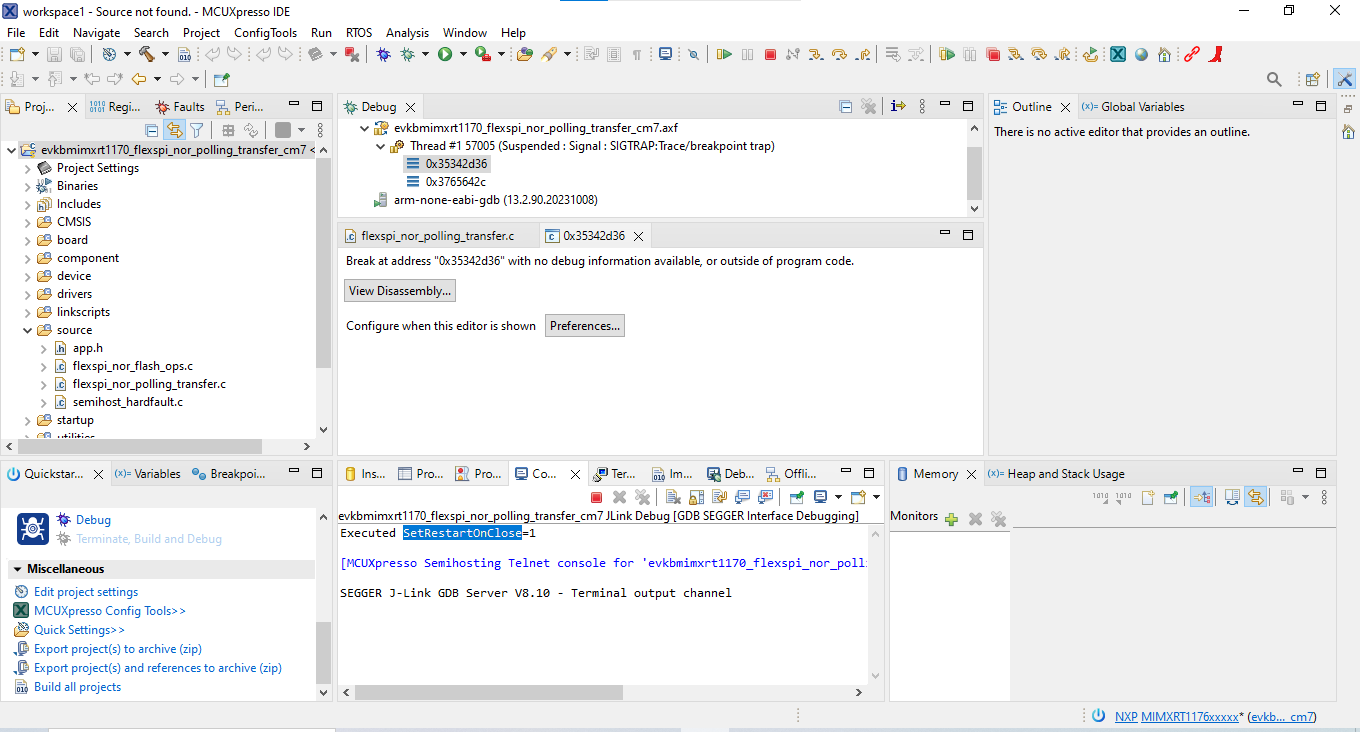 Unable to load the .axf into OCRAM in IMXRT1176 - NXP Community
