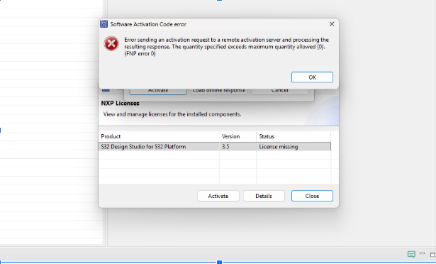 S32 Design Studio version3.5 , License issue - NXP Community